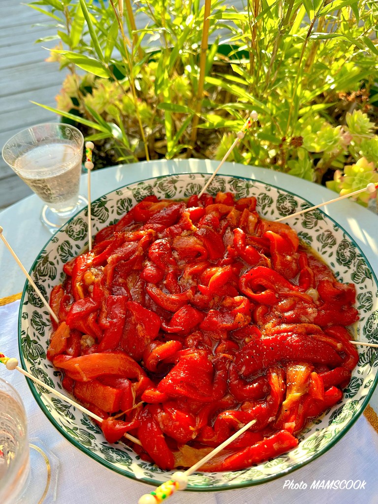 Poivrons grillés à l'huile d'olive et à l'ail